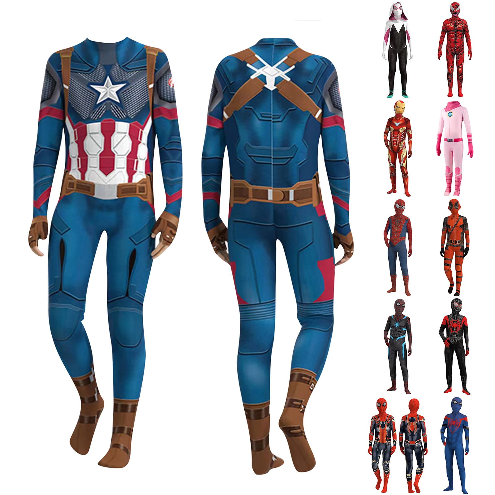 GoCos Iron Man Clothing for Kids & Adult, Iron Man Bodysuit Jumpsuit ...