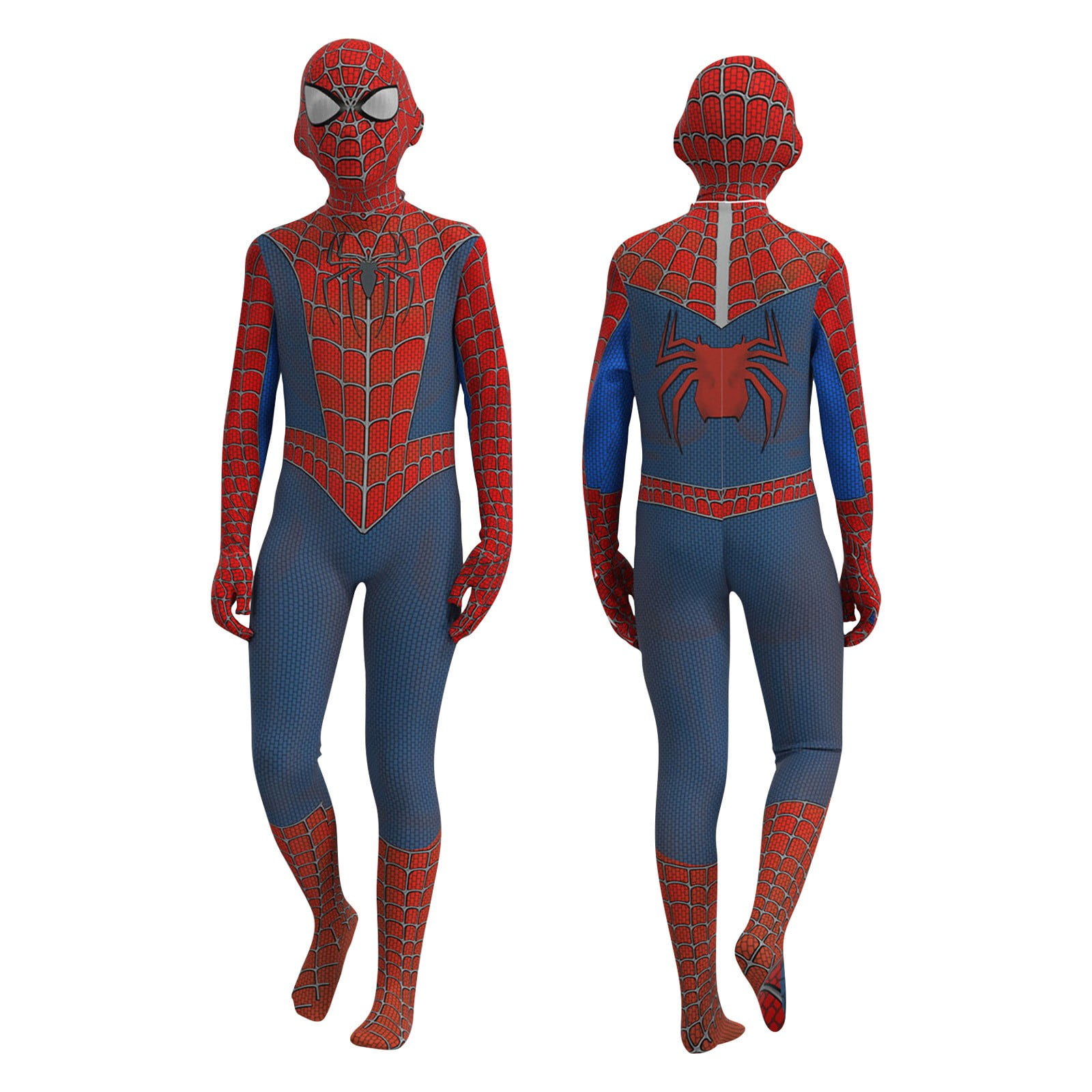 GoCos Spider Full Suit Set for Kids & Adults, Spider Spandex Jumpsuit ...