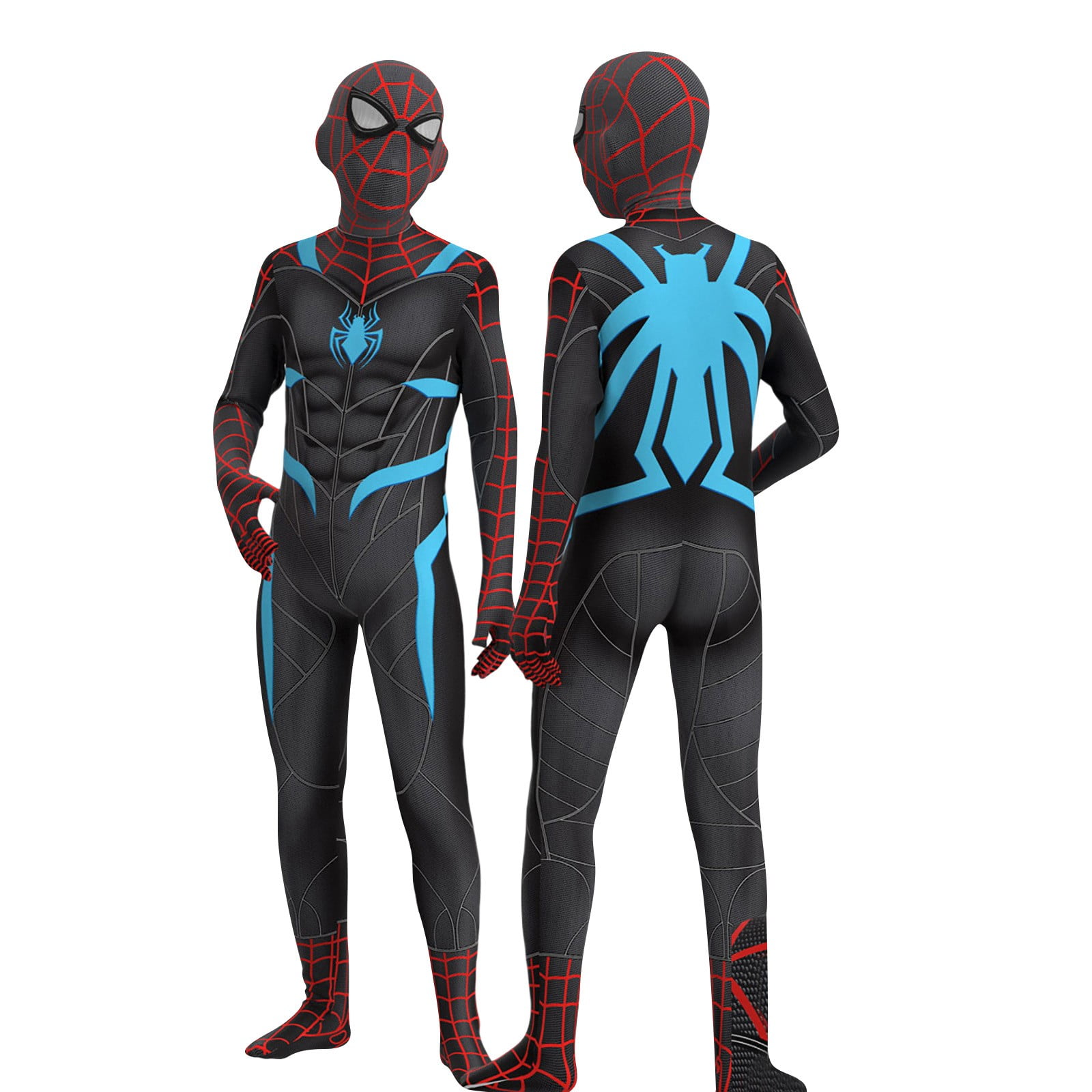 GoCos Spider Full Suit Set for Kids & Adults, Spider Spandex Jumpsuit ...