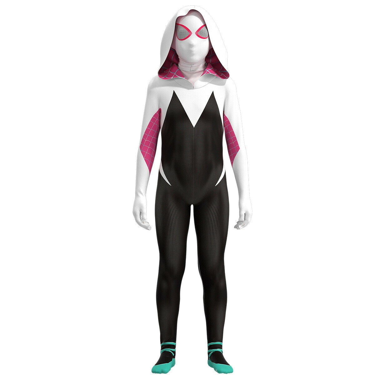 GoCos Spider-Gwen Full Suit Set for Kids & Adults, Halloween Tight ...