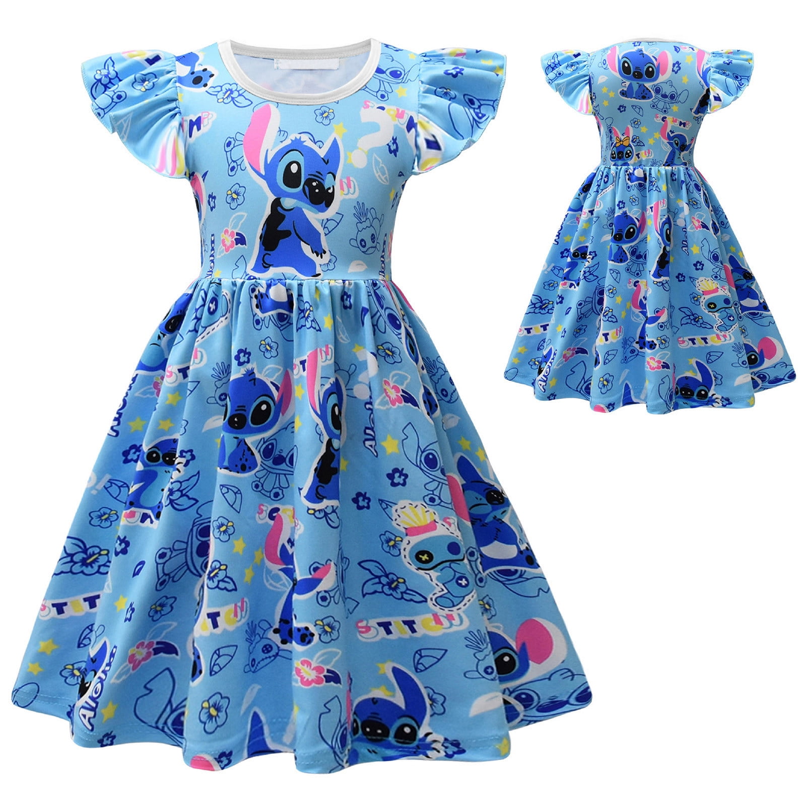 GoCos Stitch Dress for Girls, Halloween Princess Dresses Cartoon Cute ...