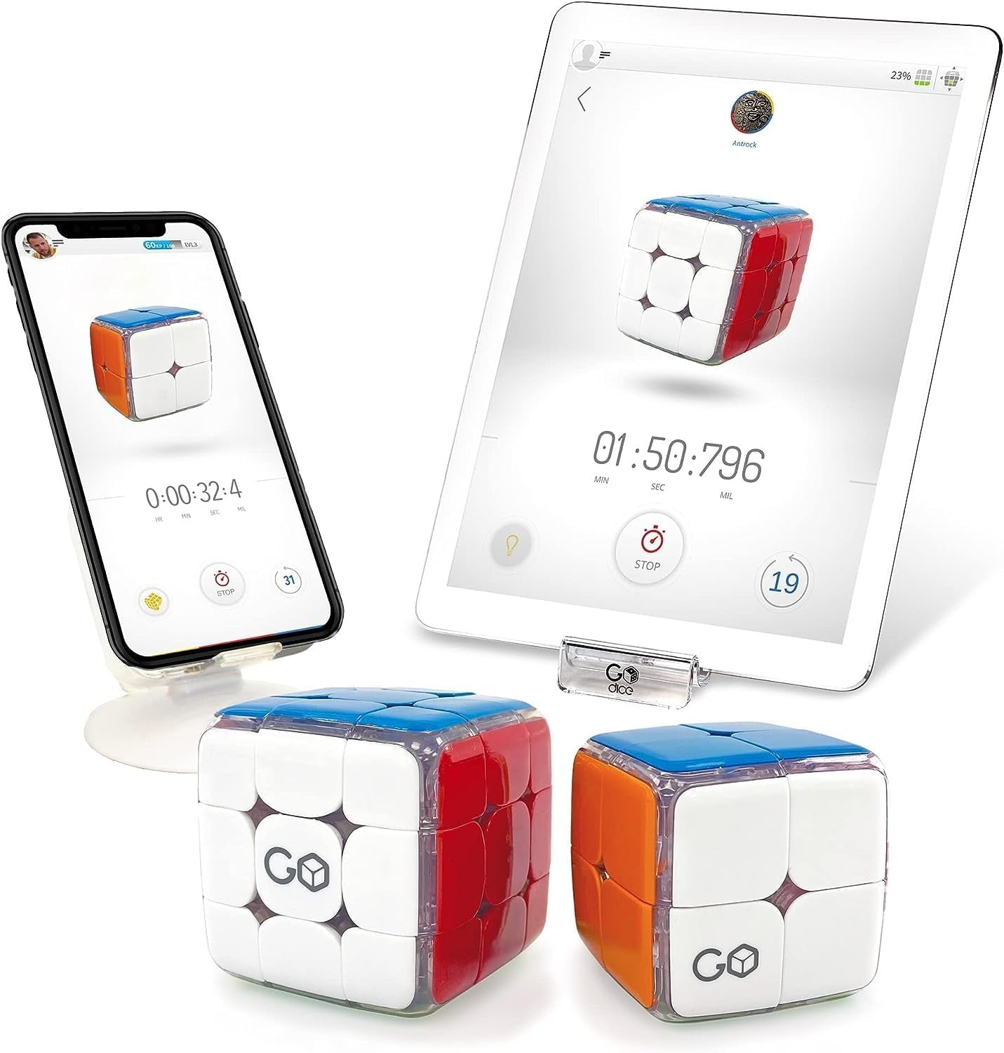 Particula GoCube Ultimate Puzzle Bundle Set of 2 Bluetooth-Enabled ...