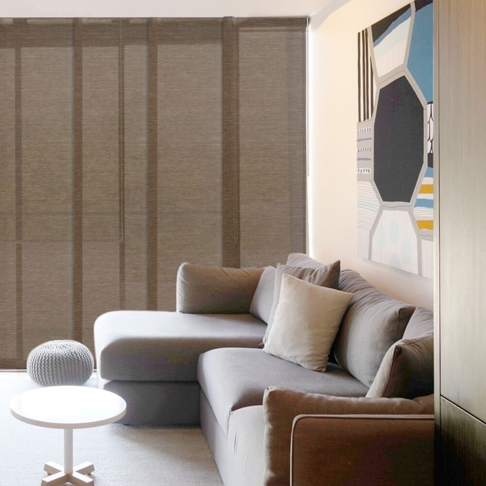 "GoDear Adjustable Sliding Panel, 45.8""-86"" Wx96"" H, Almond, Semi ...