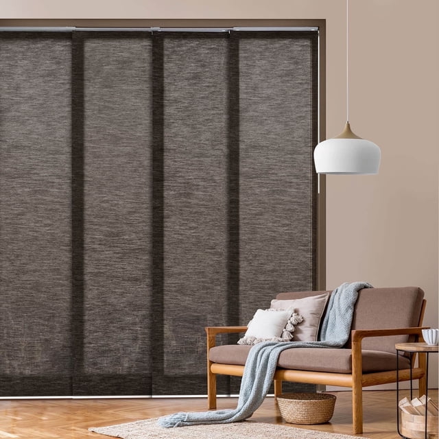 GoDear Design Adjustable Sliding Panel Track Blind 45.8"-86"W x 96"H ...