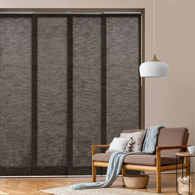 GoDear Design Adjustable Sliding Panel Track Blind 45.8"-86"W x 96"H ...