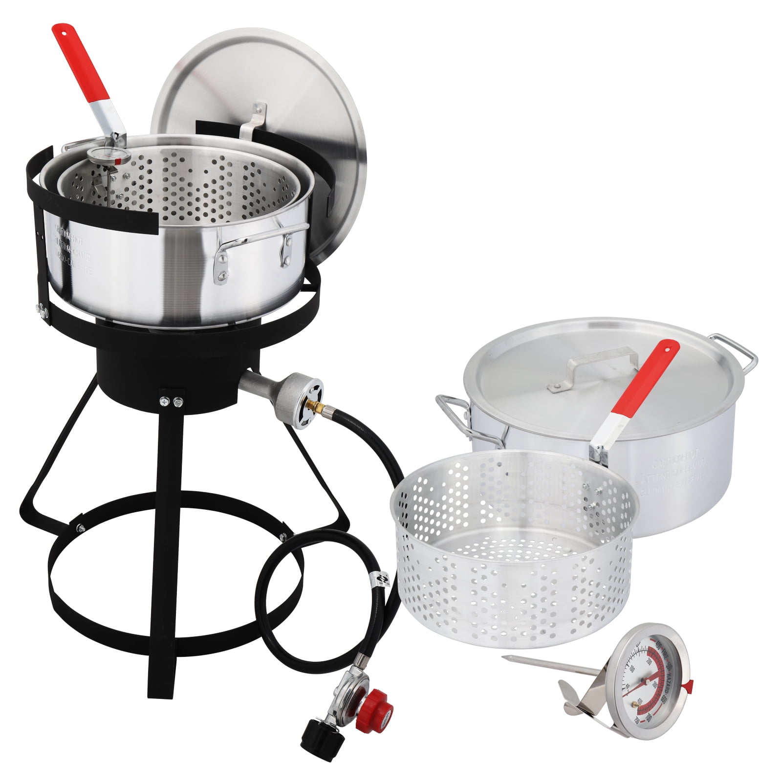 GoDecor 10-Quart Outdoor Camping Aluminum Fish and Wings Propane Fryer ...