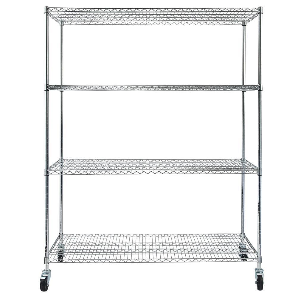 GoDecor 4-Shelf 59" D x 23"W x 71" H Wire Shelving, Wide Storage Rack ...