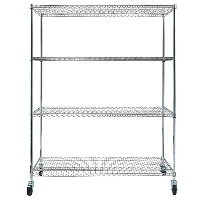 GoDecor 4-Shelf 59" D x 23"W x 71" H Wire Shelving, Wide Storage Rack ...