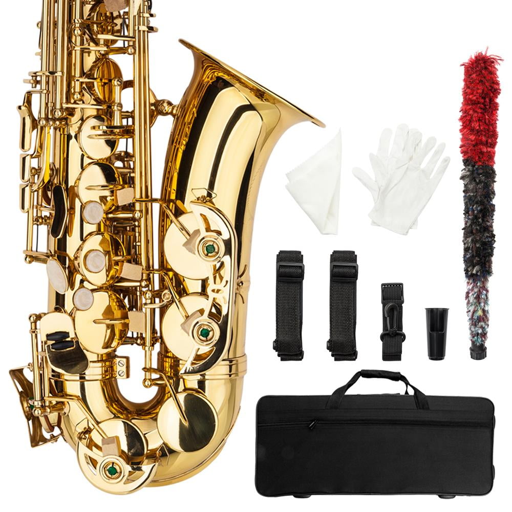 GoDecor Professional Alto Eb Saxophone Kit, Gold Paint, with Case and ...
