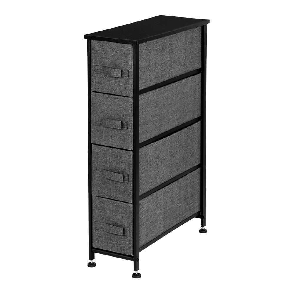 GoDecor Vertical Storage Unit With 4 Fabric Drawers Dresser Storage ...