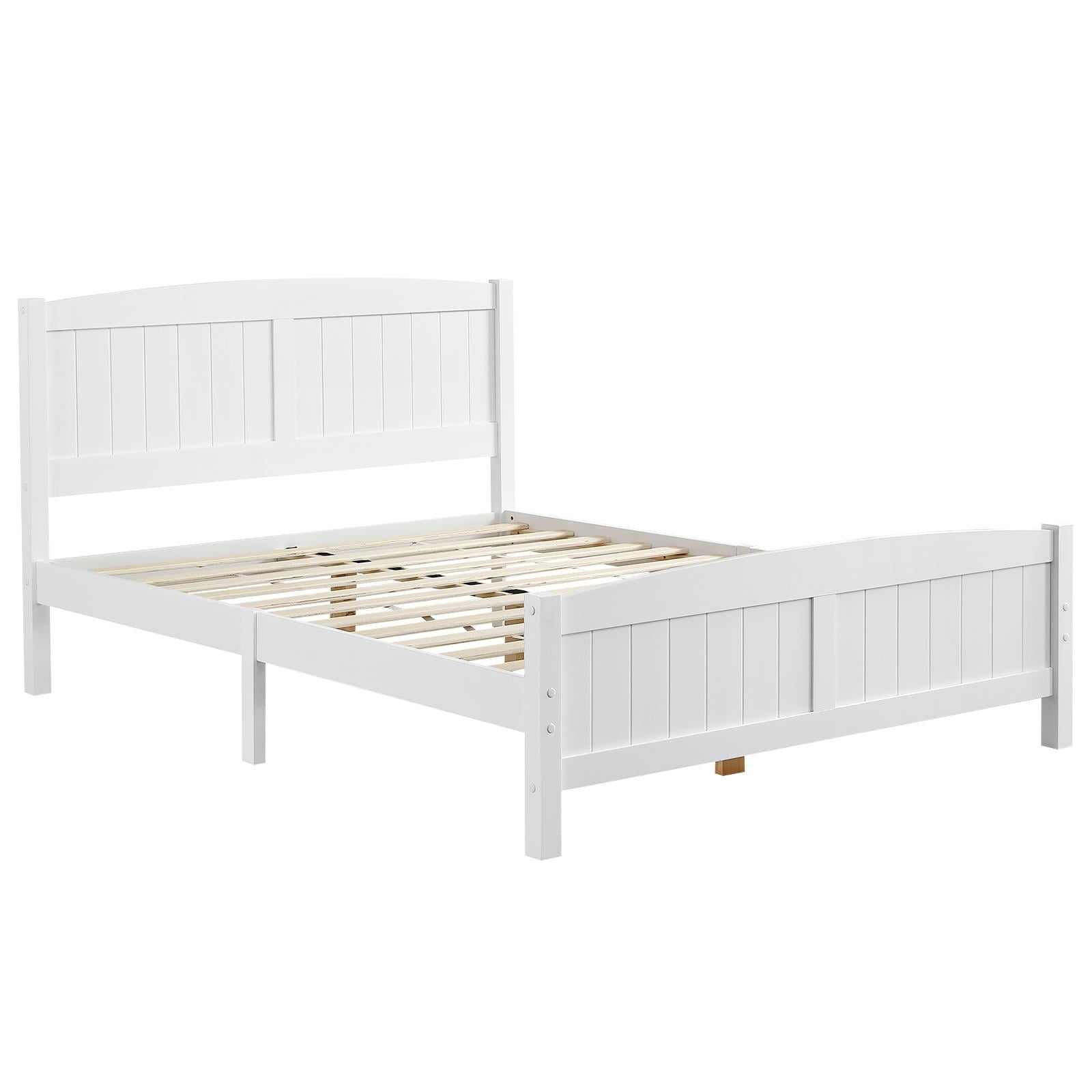 GoDecor Full Size Wooden Bed Frame, Bedroom Furniture with Hardwood ...