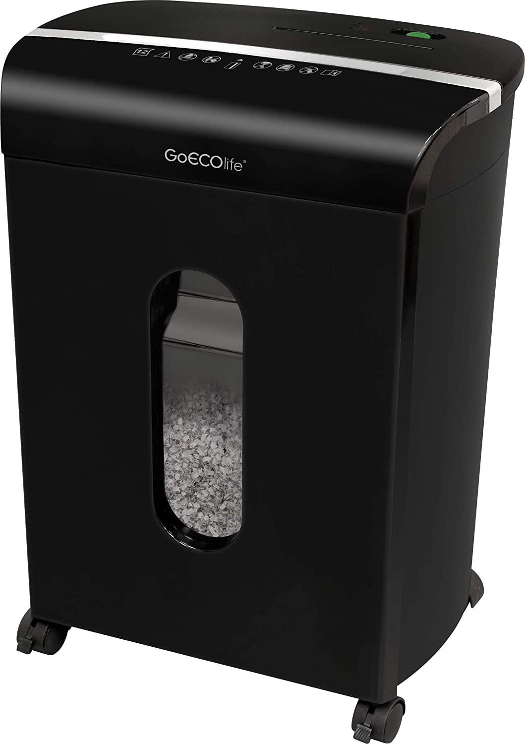 GoECOlife Professional 12 Sheet Micro Cut Paper Shredder, Quiet Desktop ...