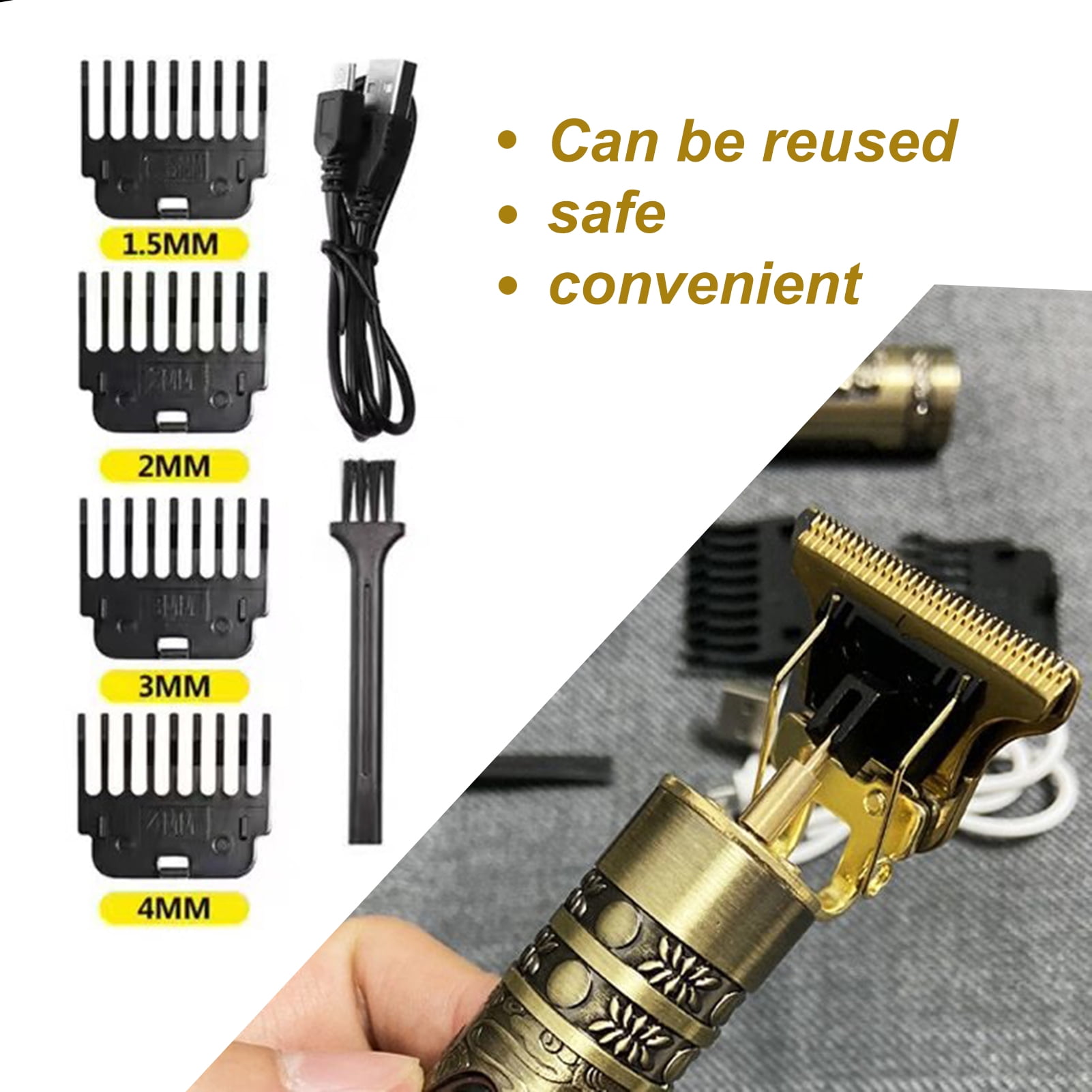 GoFJ 1 Set Hair Clipper Combs Professional Movable Adjustable Reusable ...