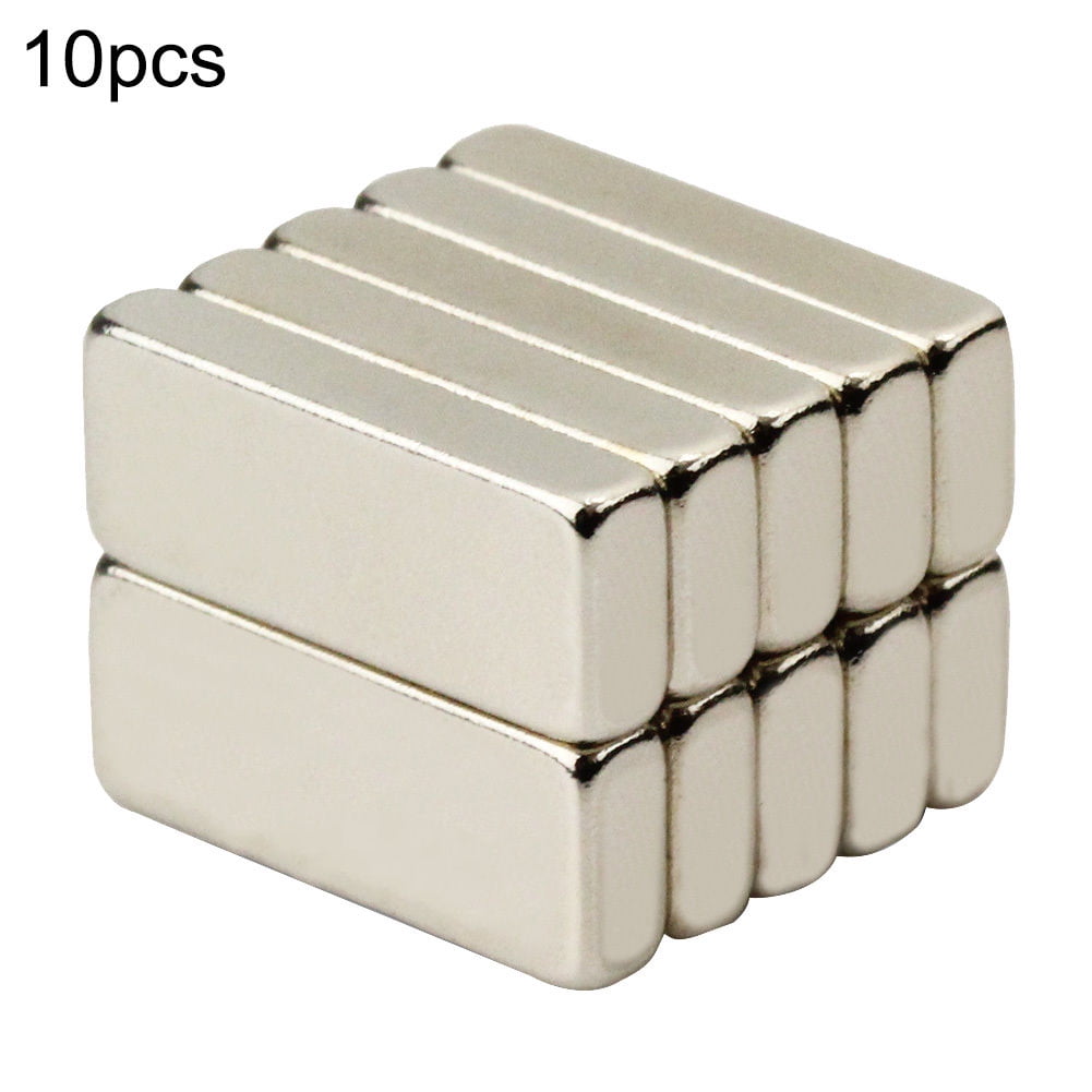GoFJ Strongest 10Pcs 15x6x3mm N50 Cuboid Blocks Neodymium Fridge Magnet ...