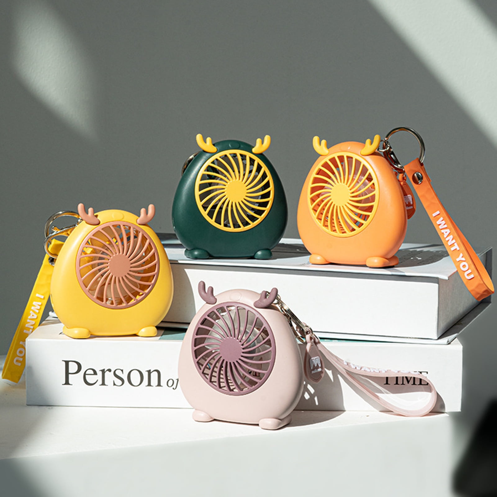 GoFJ Handheld Portable Fan Ergonomic Design Plastic Quiet Operation USB ...