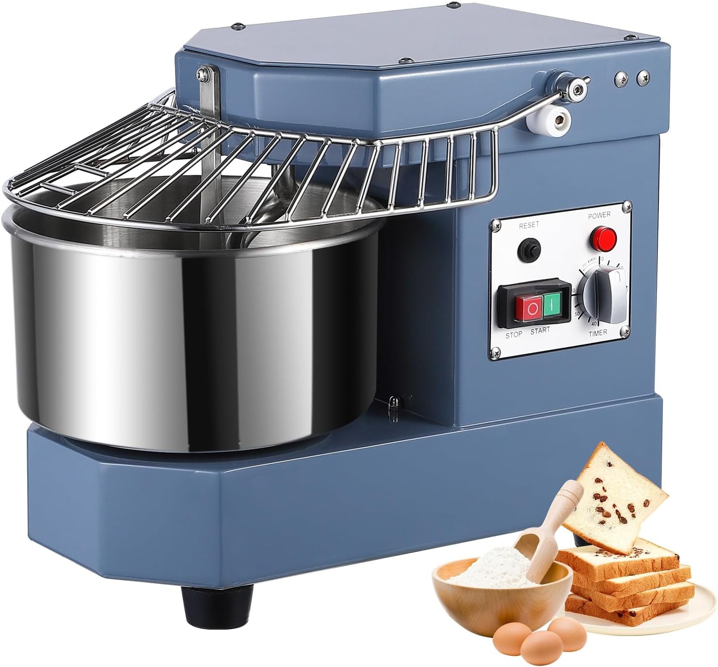 GoFashion 8QT Commercial Dough Mixer,Stainless Steel Bowl,450W Dual Rotating Dough Kneading ...