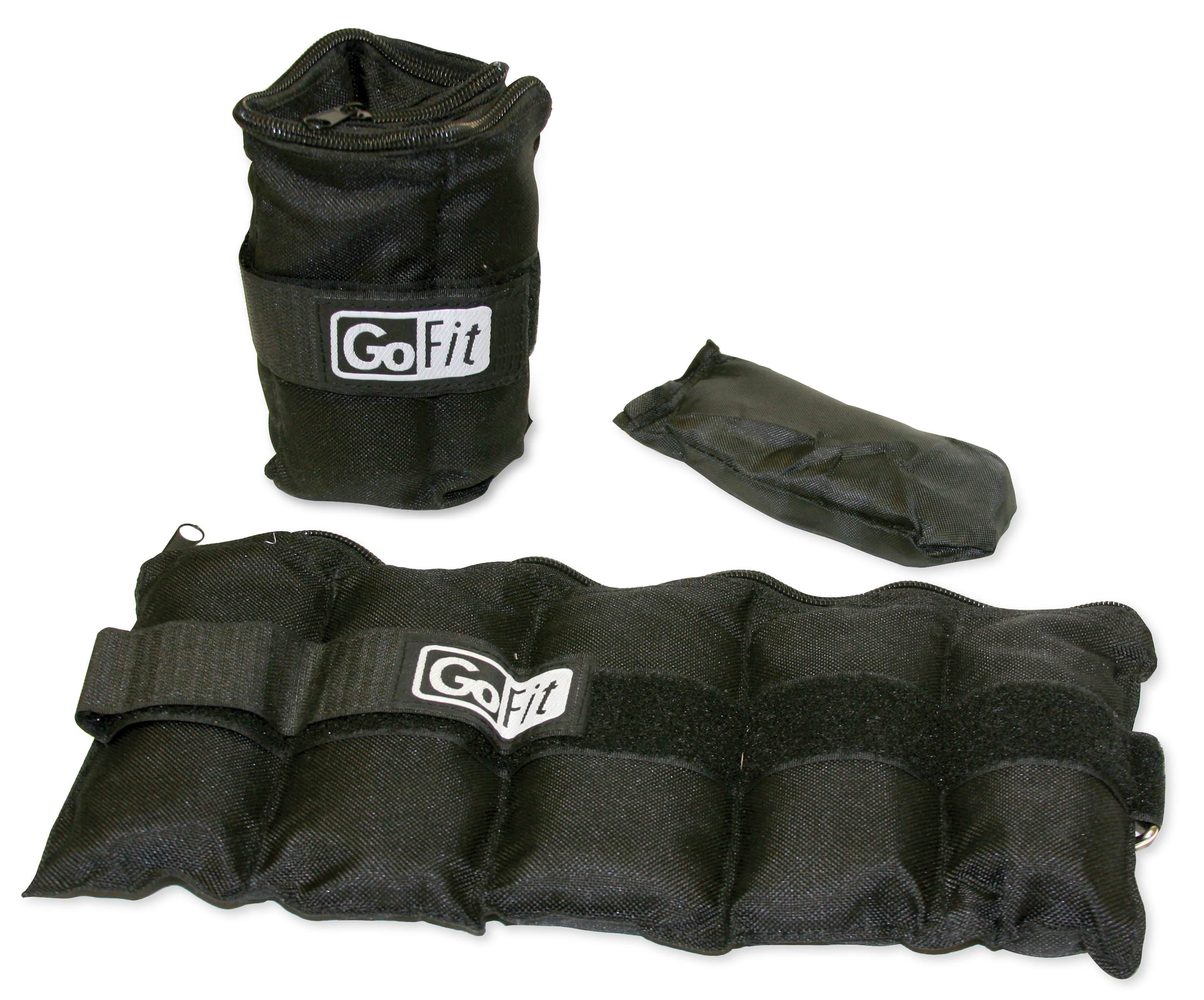 GoFit 5-Level Adjustable Ankle Weights, 2 Pack (1lbs to 5lbs), GF-5W ...