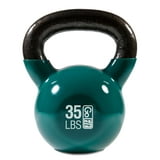 GoFit Classic Vinyl Coated Kettlebell with DVD and Training Manual 35lb ...