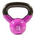 GoFit Classic Vinyl Coated Kettlebell with DVD and Training Manual 7lb ...