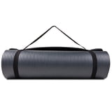 GoFit Fitness Mat with Carrying Strap, 2-ft. x 6-ft., Black, GF-FTMAT ...