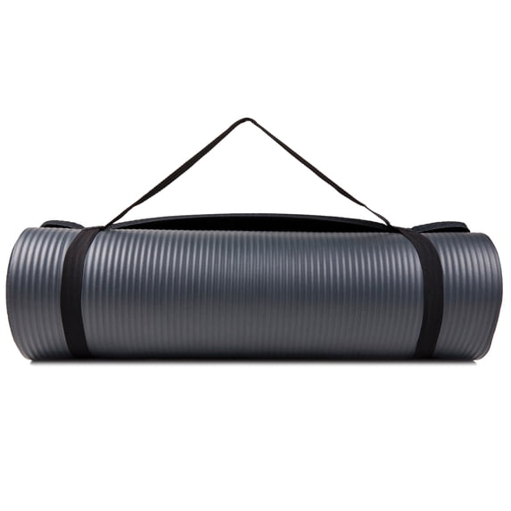GoFit Fitness Mat with Carrying Strap, 2-ft. x 6-ft., Black, GF-FTMAT ...