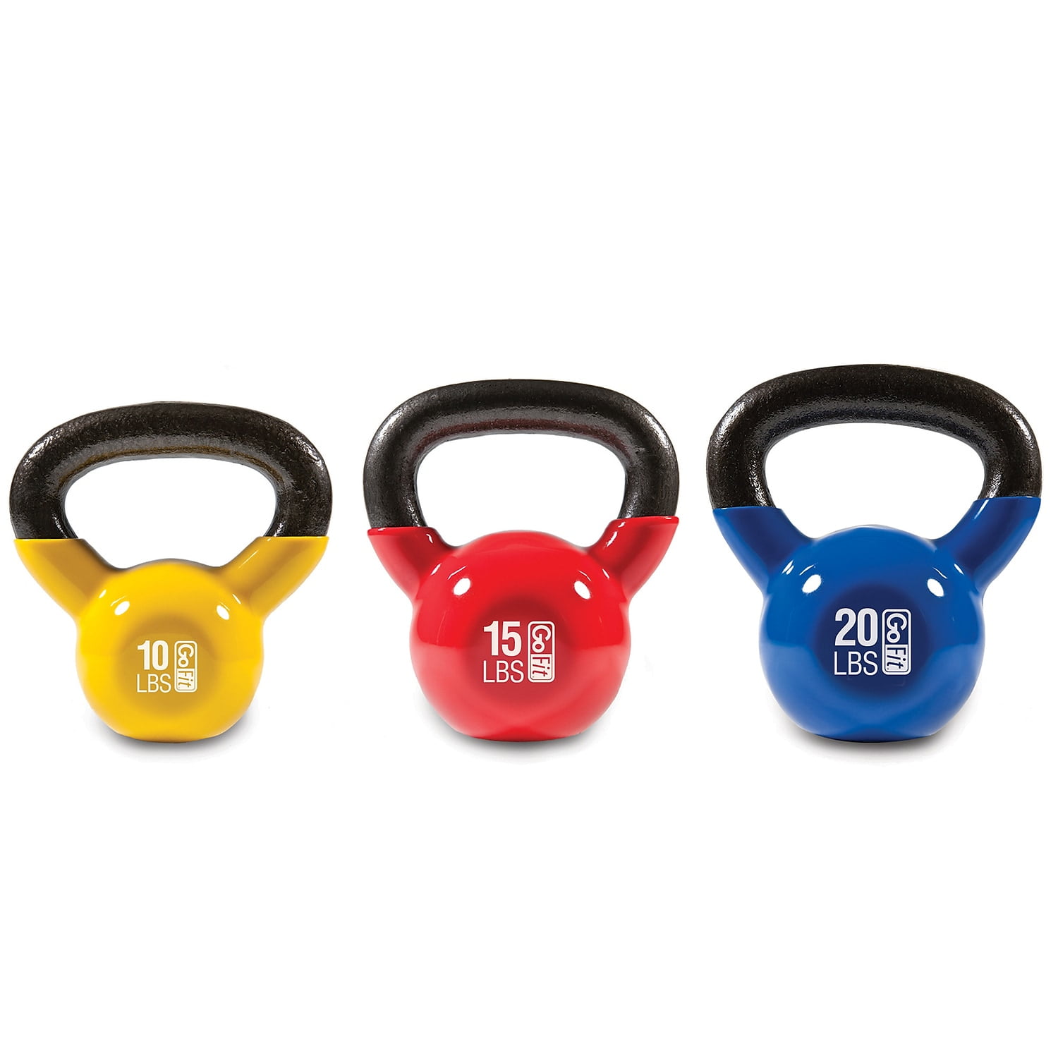 GoFit GF-KBK3N Ultimate Kettlebell Fit 3 piece per pack - Walmart.com