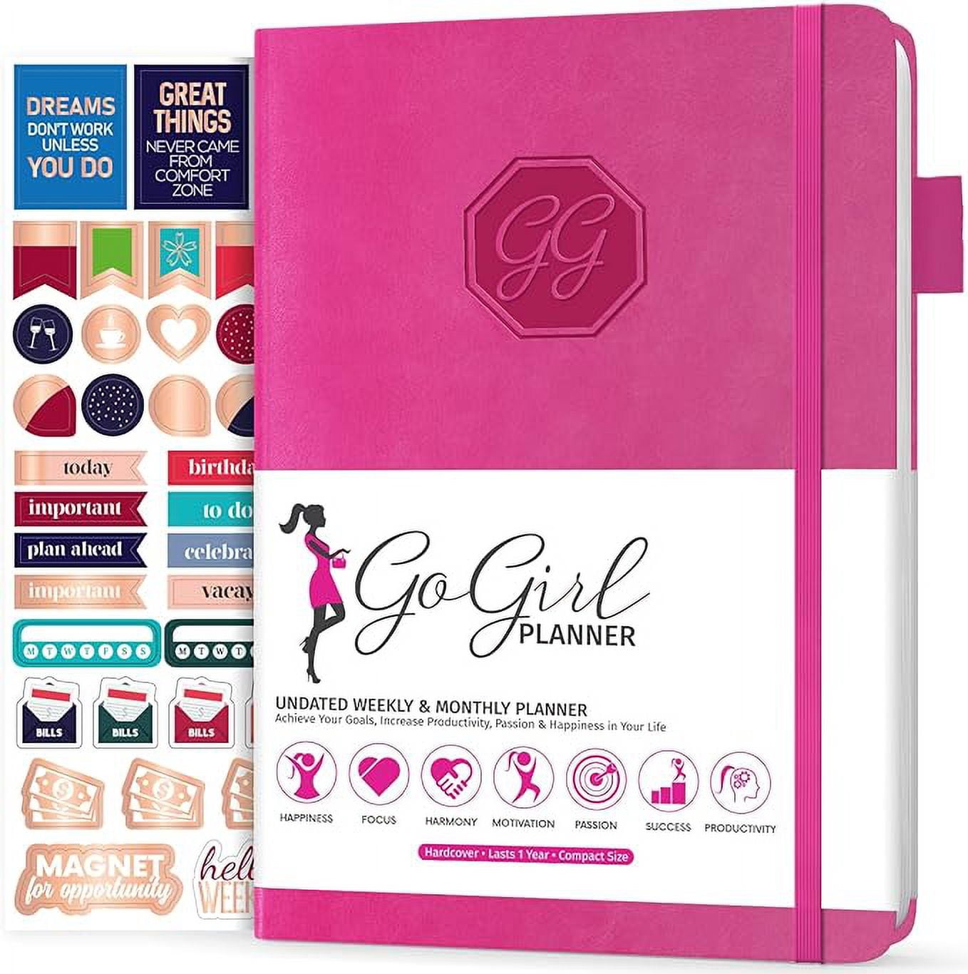 GoGirl Planner and Organizer for Women – Compact Size Weekly Planner ...