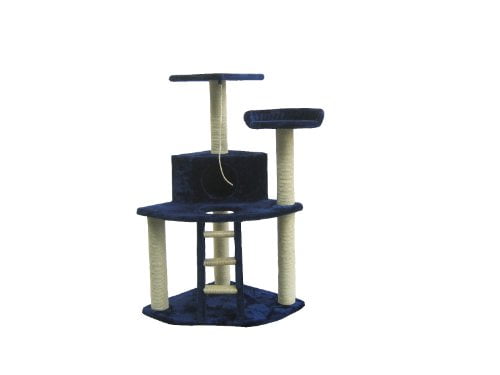GoGo Cat Tree Condo House, 25" x 32" x 47" - Blue - Walmart.com