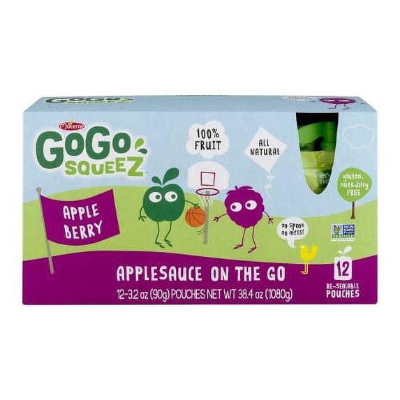GoGo Squeez Applesauce Berry (Pack of 8) - Walmart.com