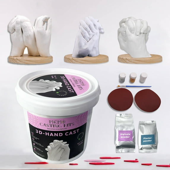 Nerooy Hands Casting Kit, DIY Plaster Statue Molding Kit & Hand Casting ...