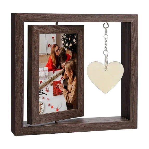 Nerooy Vintage Home Decor Rotating Photo Frame Rustic Wood Picture ...