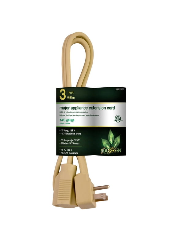3 ft Extension Cords in Extension Cords by Length - Walmart.com