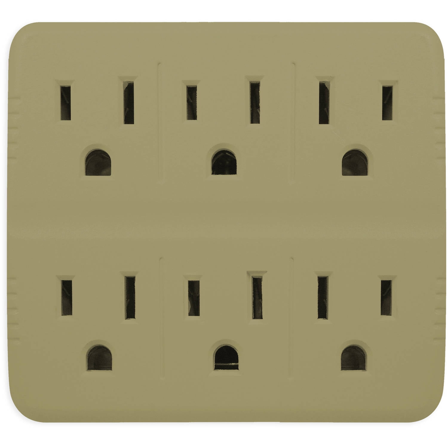 GoGreen Power 6-Outlet Wall Tap, Tan, 16000TT - Walmart.com