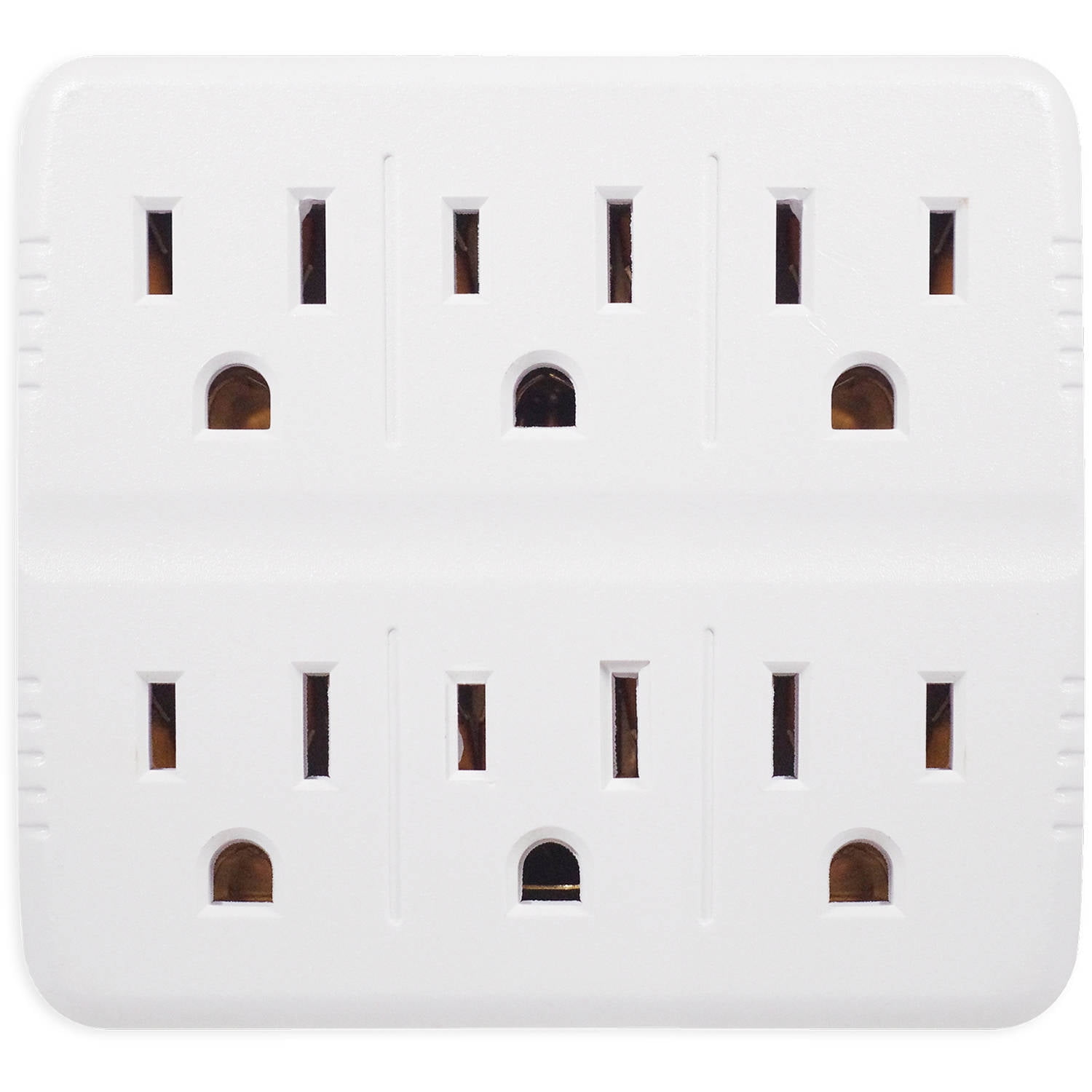 GoGreen Power 6-Outlet Wall Tap, White, 16000TW, 3 PACK - Walmart.com