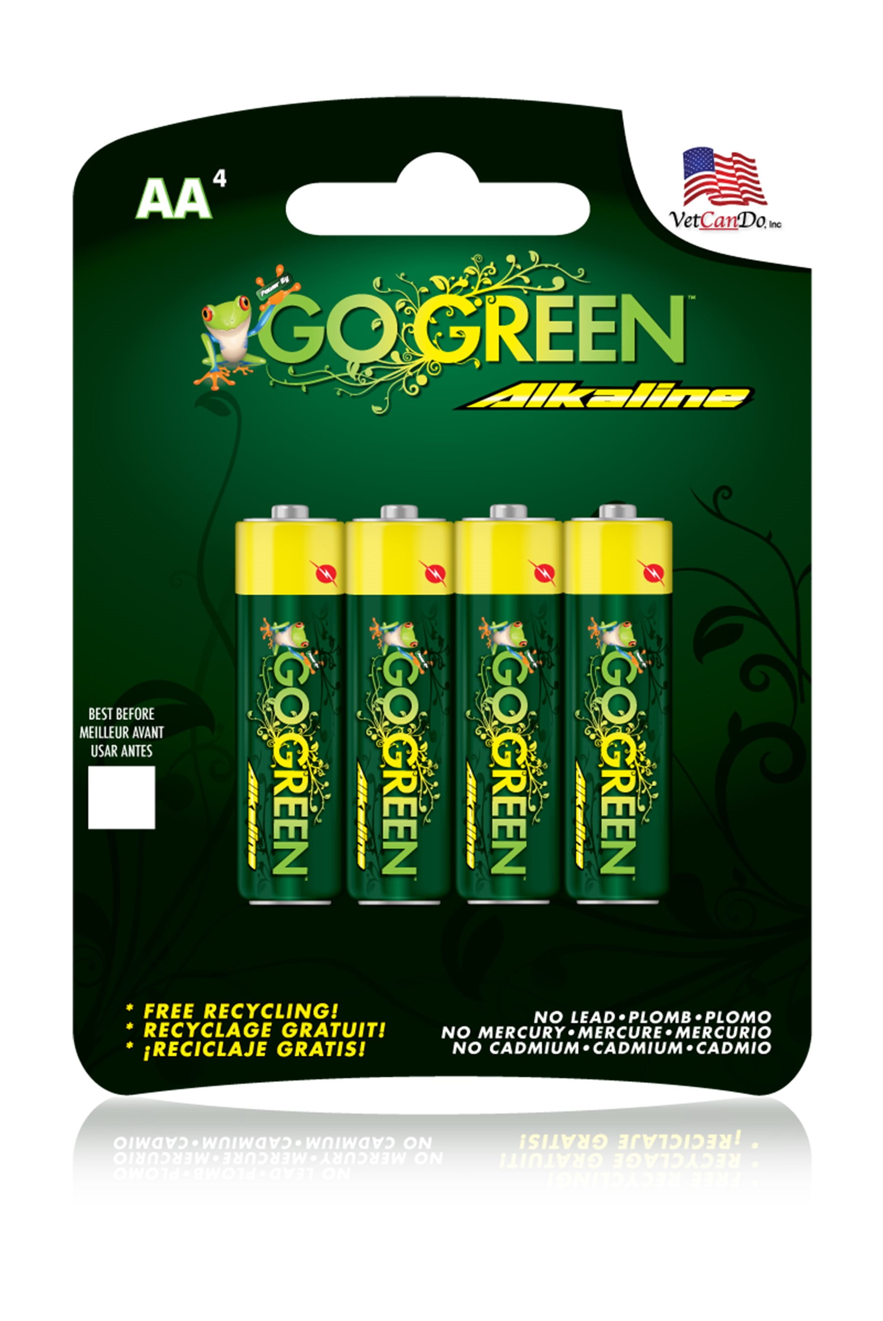 GoGreen Power Alkaline Batteries, AA 4 Ct - Walmart.com