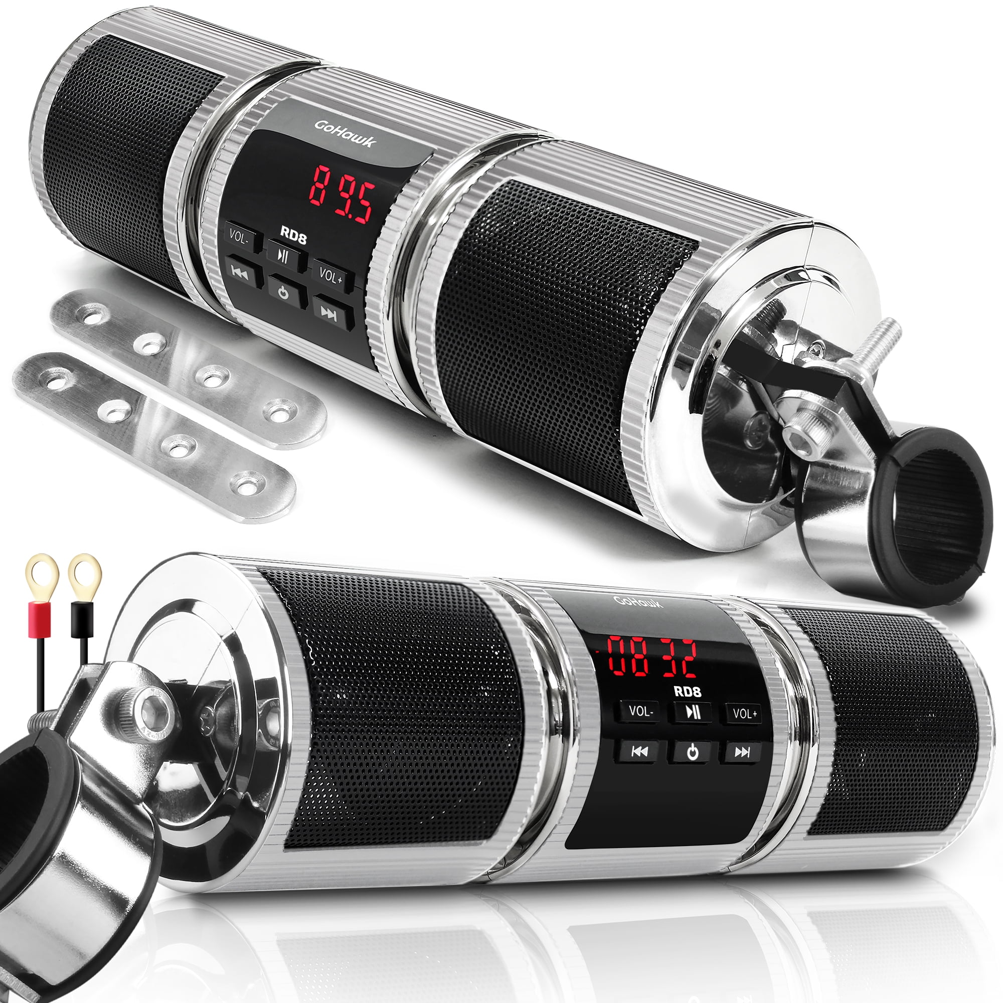 GoHawk RD8 Gen.2 Waterproof Bluetooth Motorcycle Stereo Speakers 7/8-1. ...