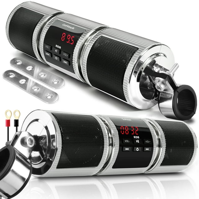 GoHawk RD8 Gen.2 Waterproof Bluetooth Motorcycle Stereo Speakers 7/8-1. ...