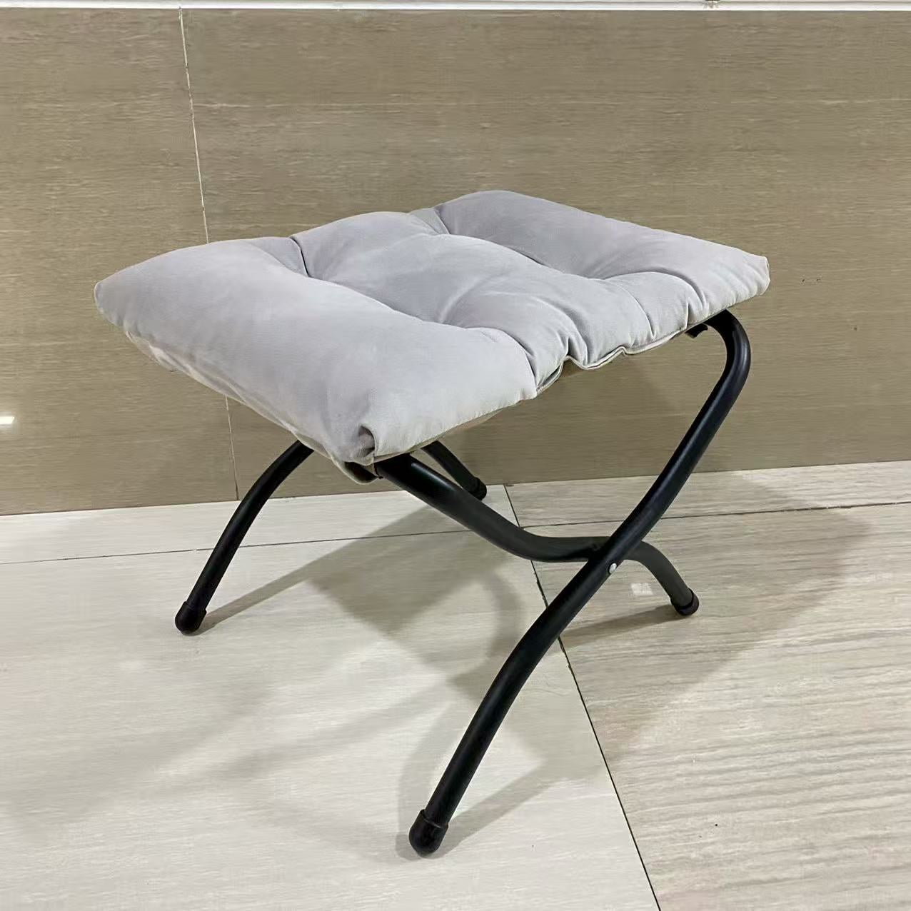 GoMyHome Footstools,15" Folding Foot Stool for Patio, Small Accent ...