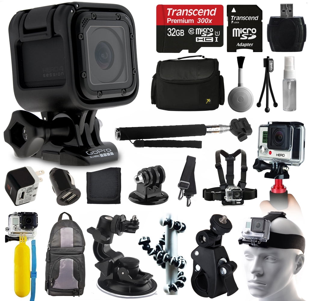 gopro hero session hd action camera (chdhs-102) + all you need 32gb ...