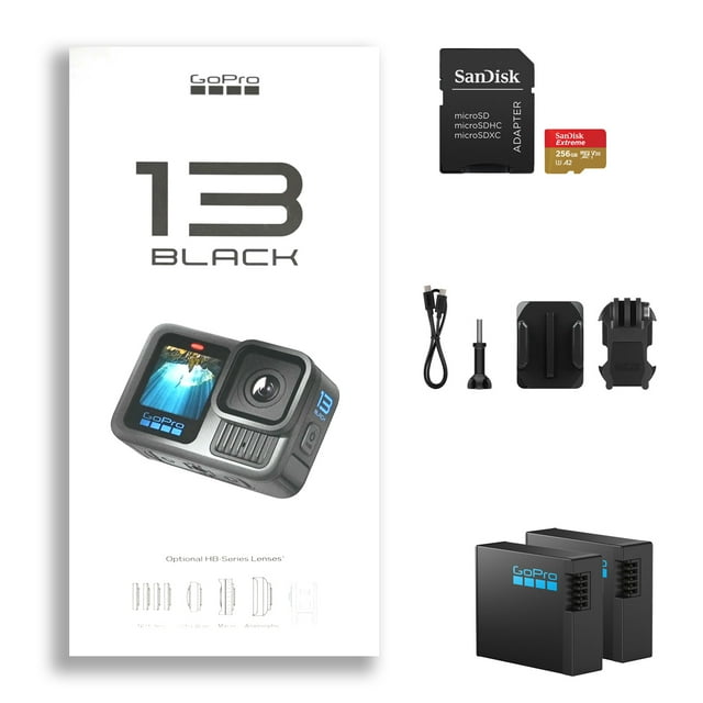 GoPro HERO13 Black Action Camera with Front & Rear LCD Screen ...