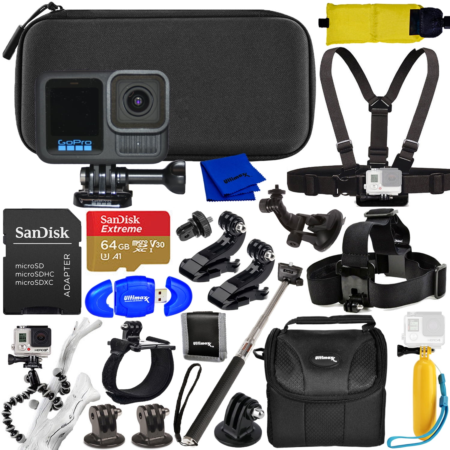 GoPro HERO13 Black Action Camera Specialty Bundle - 18PC Accessory ...