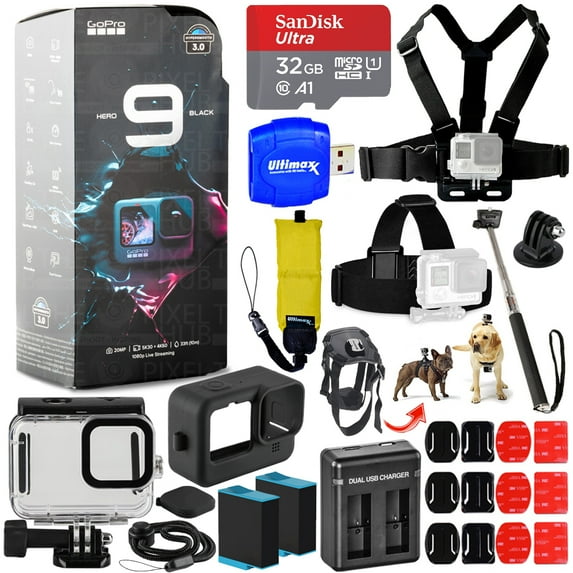 GoPro HERO9 Black 5K Waterproof Action Camera Bundle with Extra ...