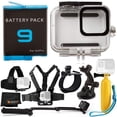 GoPro HERO9 HERO10 HERO11 Waterproof Accessory Bundle with Battery ...