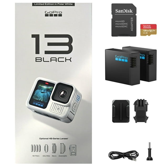 GoPro Limited Edition HERO13 Black in Polar White | Waterproof ...