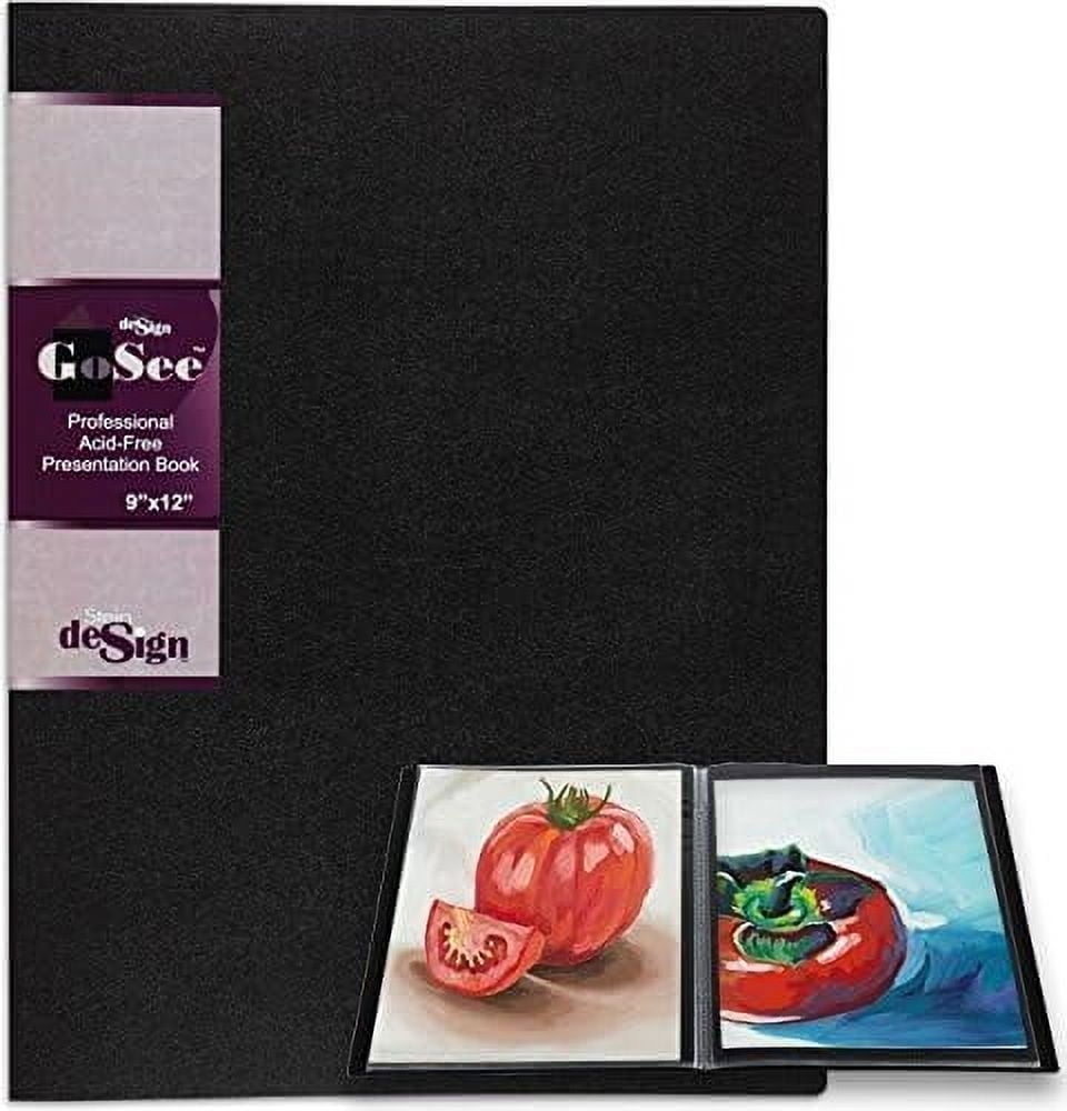 GoSee Professional Quality 9x12 inch Artist Portfolio Presentation Book ...