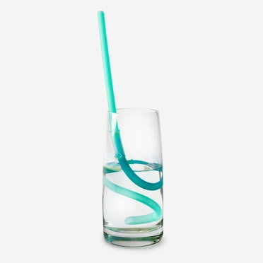 Diamond Disposable Plastic Drinking Straws, Bendable, Neon, 100 Ct ...
