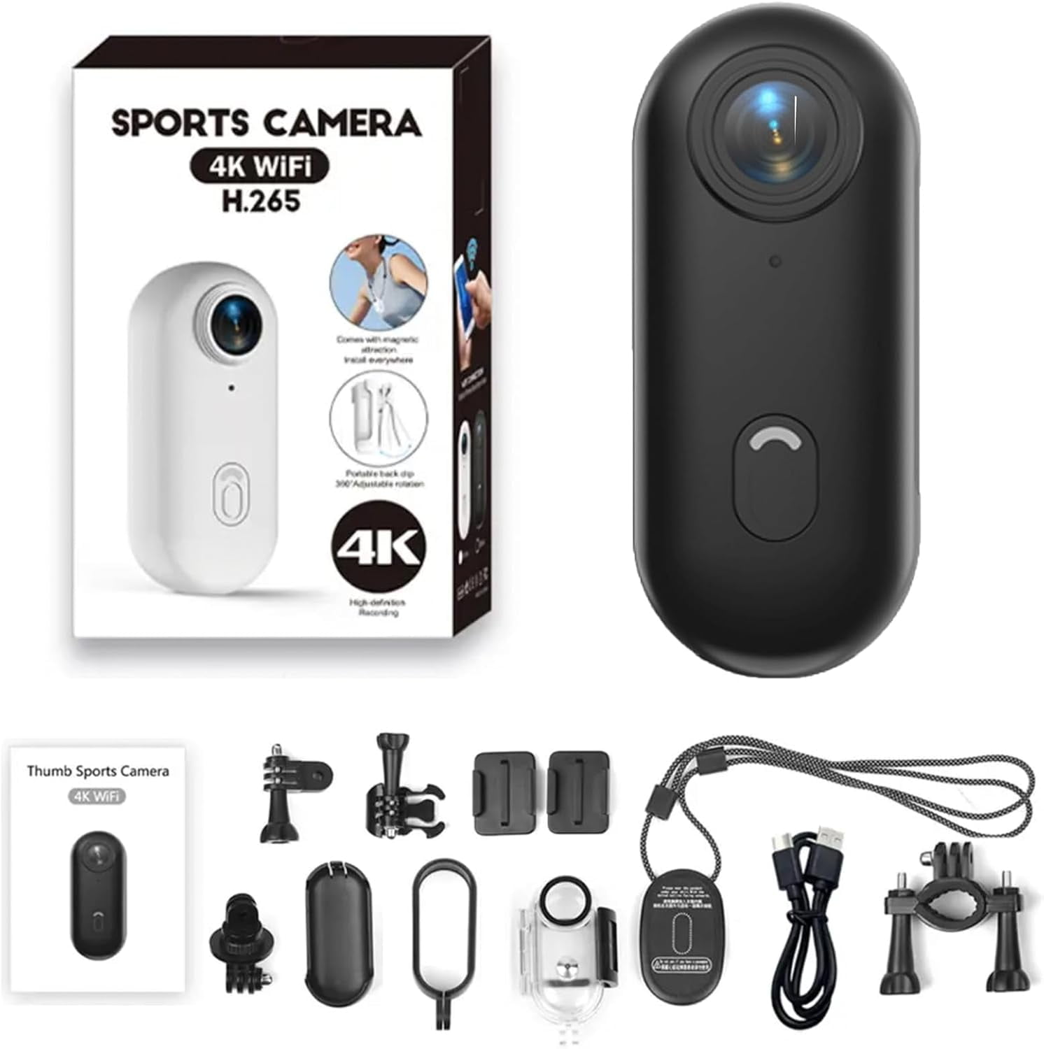 GoSnap Thumb Action Camera, Go Snap Body Cam, Small Cameras with Audio ...