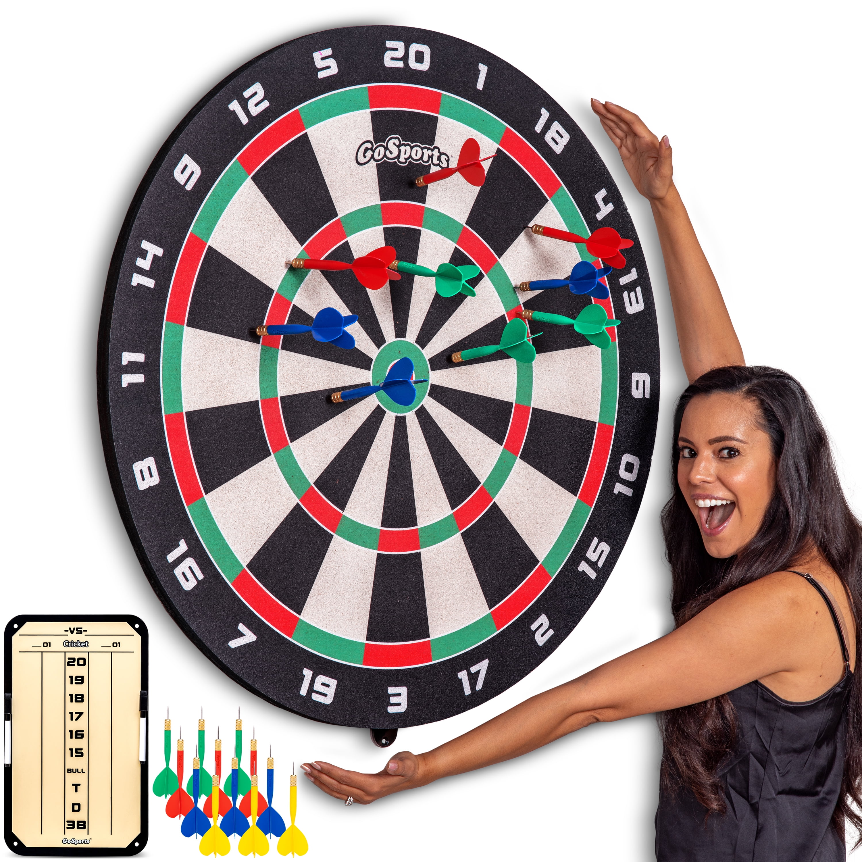 GoSports 3 ft Giant Dartboard - Includes 12 Giant Darts and Scoreboard ...