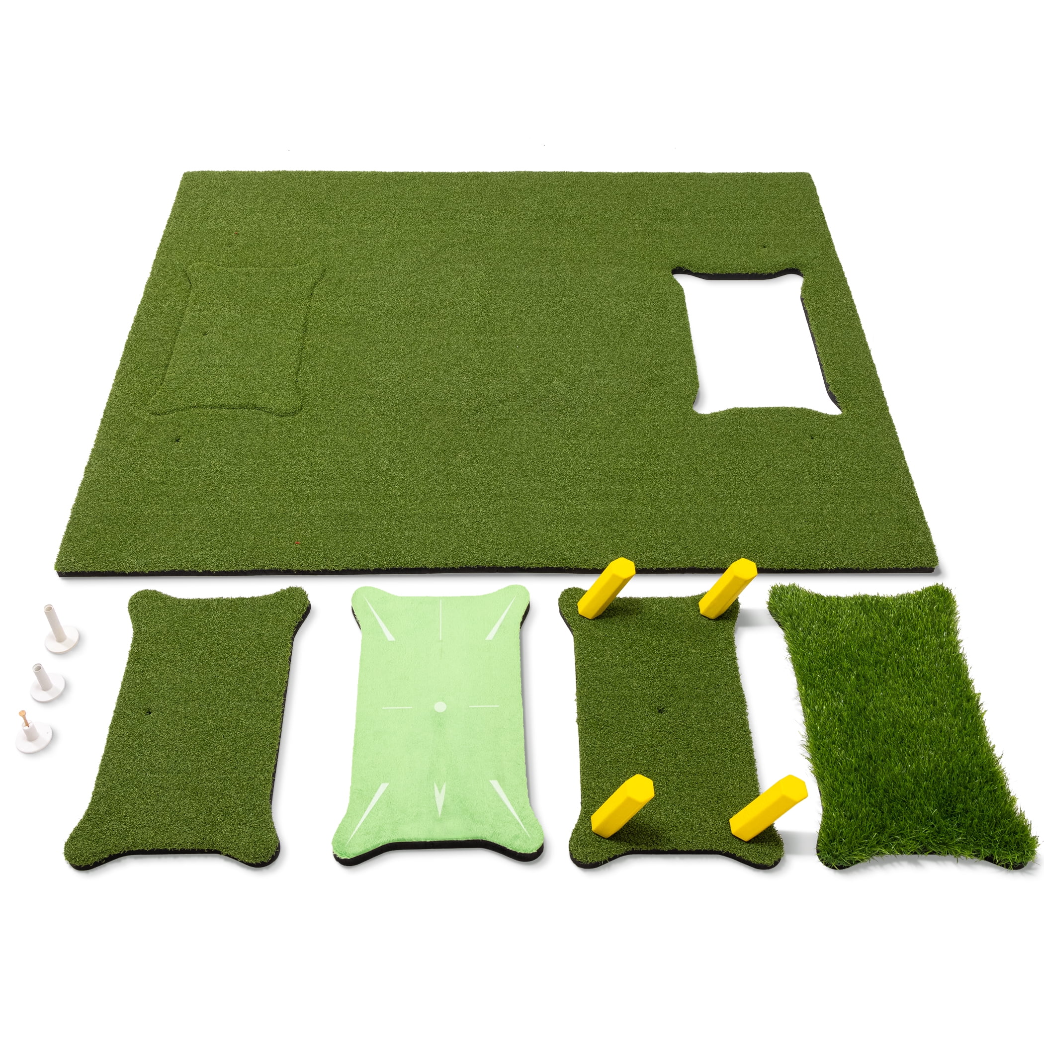 GoSports PRO Golf Practice Hitting Mat 5'x4'- Includes 5 ...