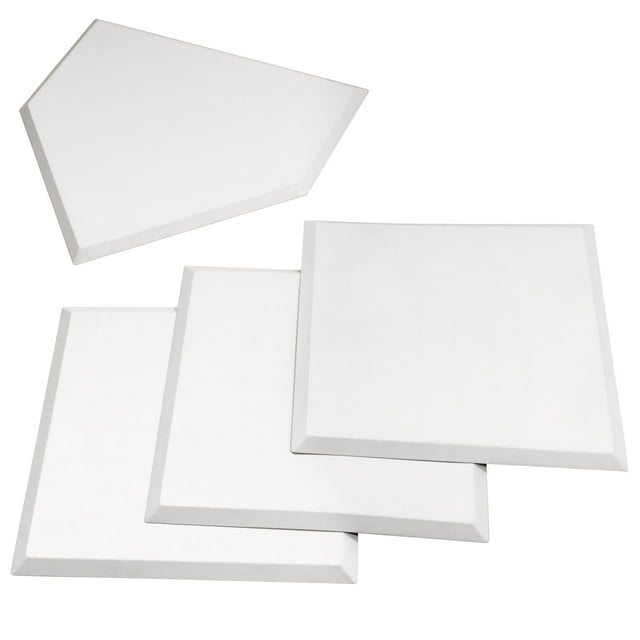 GoSports Heavy-Duty 4 Piece Rubber Baseball & Softball Base Set for ...